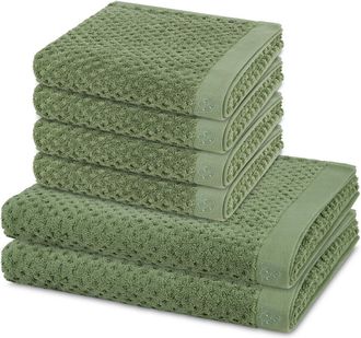 ROSS 6-teiliges Harmony Handtuch Set - 4 x Handt&uuml;cher & 2 x Duscht&uuml;cher - Weicher Walkfrottee 520 g/m&sup2; aus 100% Baumwolle - Hautfreundlich, Saugstark & Pfl