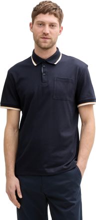 Tom Tailor T-Shirt mit Logo-Print, White Dove Blue Injected, XL