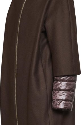 Herno Virgin Wool and Ultralight Nylon Coat - Brown