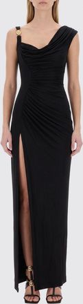 Versace One-Shoulder langes Abendkleid mit Drapierung und Frontschlitz