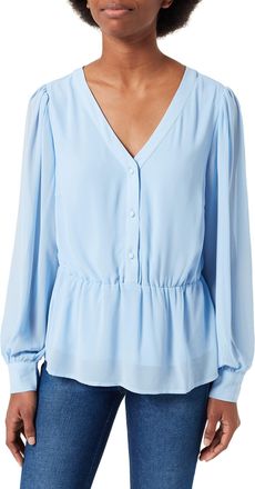 Object Damen OBJMILA L/S V-Neck TOP NOOS Bluse, Serenity, 38