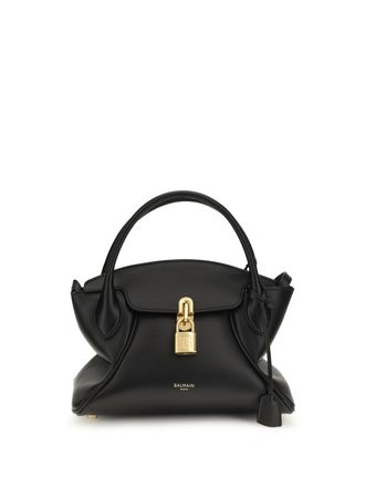 Balmain Womens Handbag Small Pulse Day Black Calf Leather Shoulder Bags