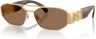 Versace Homme, Accessoires, Jaune, Taille: 58 MM Ve2287 100273 Lunettes de soleil