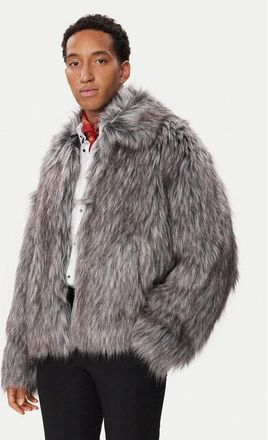 HUGO BOSS Pelzmantel Bawo2641 50567295 Dunkelgrau Regular Fit