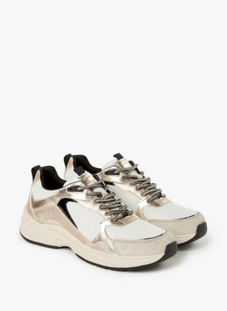 Geox Baskets Zarvia e cuir m&eacute;lang&eacute;