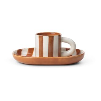 Ferm Living Tasse Milu et sous-tasse en porcelaine Ferm Living