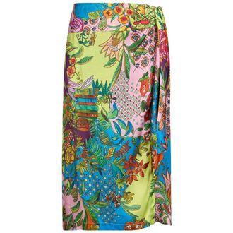 Liu Jo Jupe longue en satin imprim&eacute;e