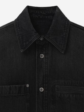 Wooyoungmi Mens Shirt, Cotton With Logo Black