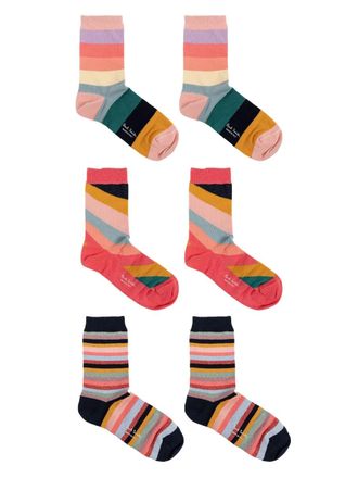 Paul Smith paires de chaussettes &agrave; motif Swirl (lot de trois) - Jaune