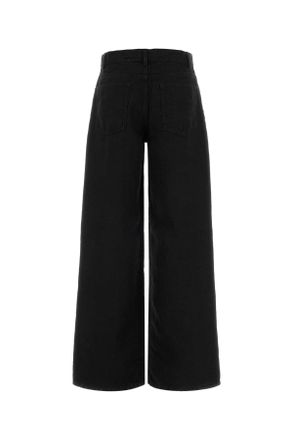 The Row Womens Black Denim Eglitta Jeans Exterior: Linen