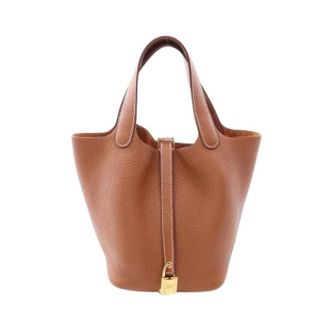 Herm&egrave;s Pre-owned Vintage Bucket Bag - - Pre-owned - Damen - Braun - ONE SIZE