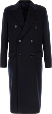 Dolce & Gabbana Langer Mantel - Blau