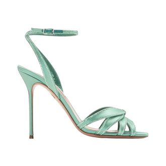 Aquazzura Femme, Chaussures, Vert, Taille: 40 EU Soulmate Crystal Sandal 105