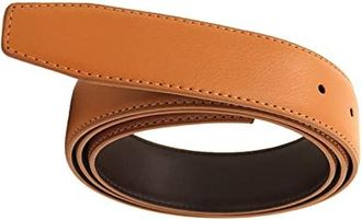 Perfeclan Sangle de ceinture pour hommes de style rétro, sans boucle réglable avec des trous de 33 mm de large 120 cm Ceinture de bricolage pour les affaires, j