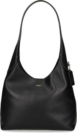 Coach Femme, Sacs, Noir, Taille: ONE Size Sac à main en cuir noir avec logo