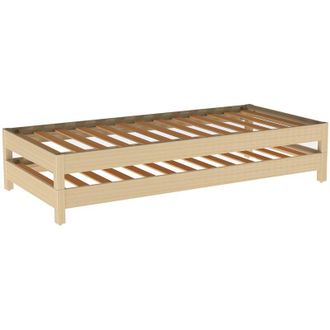 TERRE DE NUIT Terre De Nuit - 2 Lits empilables 90x200 cm en bois massif naturel