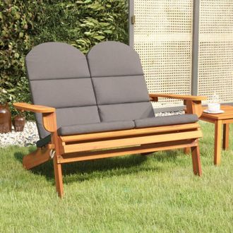 vidaXL Vidaxl - Banc de jardin Adirondack et coussins 126 cm bois massif acacia
