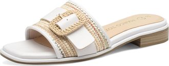Marco Tozzi Damen Pantoletten mit Schnalle Sommer, Weiß (White Comb), 38 EU