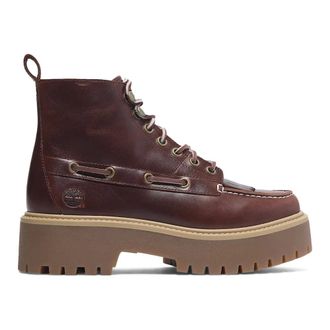 Timberland Femme, Chaussures, Rouge, Taille: 35 1/2 EU Stone Street Mid Lace Up Boot