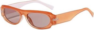 Generic Lunettes De Soleil Carr&eacute;es &Agrave; Monture Fine For Femme, Tendance For Les Photos De Rue Et Les D&eacute;placements En Ext&eacute;rieur.(Orange)