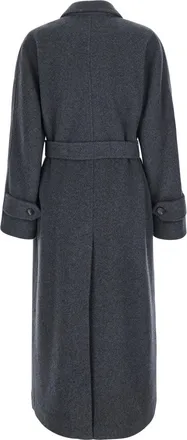 Max Mara Womens Cashmere Coat Cadmio Grey