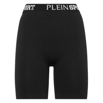 Plein Sport Femme, Shorts, Noir, Taille: 36 FR Ribbed Seamless Biker Shorts