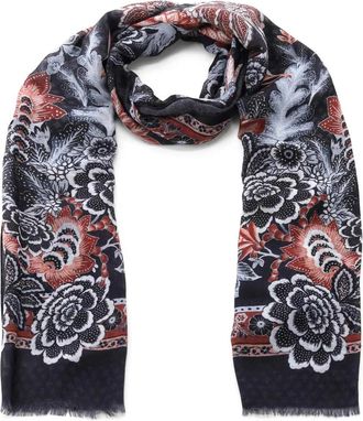 Etro Etro T&uuml;cher & Schals - Schal mit floralem Print - Gr. unisize - in Blau - f&uuml;r Damen