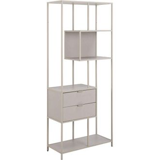 ebuy24 Seaford Regal 2 Schubladen 4 Regale grau