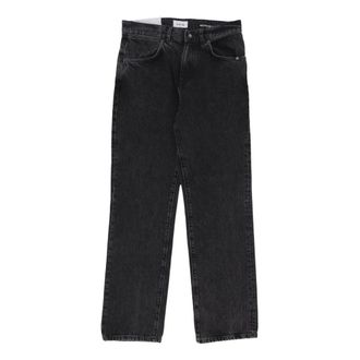 Amish Schwarze Denim Herrenjeans mit Geradem Bein - - Jeans - Herren - Schwarzk - W32