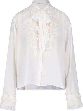 Ermanno Scervino Silk Shirt With Lace