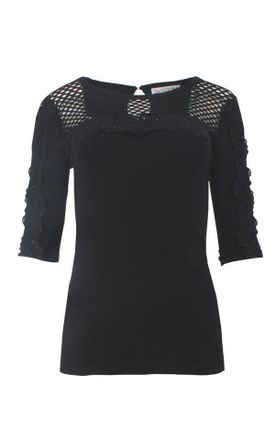 Passioni Sweater mit Spitzendetails