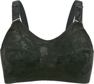 Generic CHJAN Soutien-gorge noir grande taille en dentelle pour femme non doubl&eacute; couverture compl&egrave;te mince sans fil Adju Ated-Strap D bonnet confortable, Noir