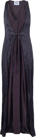 Alysi Femme, Robes, Brun, Taille: 36 FR Robe Combin&eacute;e avec Tissus Contrast&eacute;s