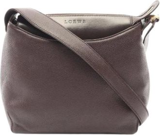 Loewe Sac bandouli&egrave;re en cuir Pre-owned - Femme - Pre-owned - Brun - Taille: ONE Size