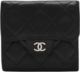 Chanel Portefeuille en cuir Matelass&eacute; Coco Mark Pre-owned - Femme - Pre-owned - Noir - Taille: ONE Size