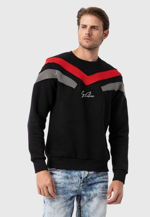 Cipo & Baxx Sweatshirt Sweatshirts (1-tlg) mit modernem Streifen-Design