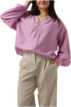 Moss Copenhagen Damen, Blusen & Hemden, Lila, MGr&ouml;&szlig;e