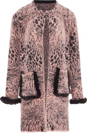 Faina Strickjacke Damen rosa/schwarz