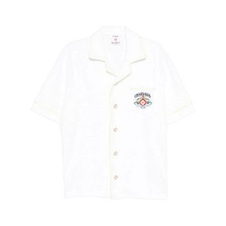Casablanca Towelling Monogram Short Sleeve Shirt - - Nightwear & Lounge - Herren - Wei&szlig; - XL
