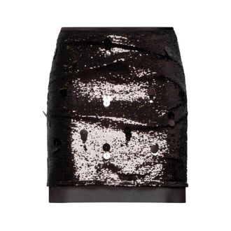 Silvian Heach Minirock mit Pailletten - - Skirts - Damen - Braun - M