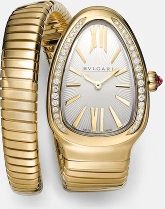 Bulgari Montre Serpenti Tubogas en or 18 ct et diamants
