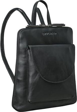 STILORD Bernice El&eacute;gant Sac &agrave; Dos Cuir Femme Petit Sac Bandouliere avec Beaucoup de Compartiments pour Sortir Shopping City Backpack Cuir V&eacute;ritable, Couleur:n