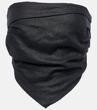 Faithfull The Brand Cropped-Top Antibes aus Leinen