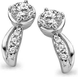 Orphelia Damen-Ohrstecker 925 Sterling Silber Zirkonia weiß ZO-5122