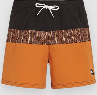 O'Neill Cali Block 15 Boardshorts orange pressed lines