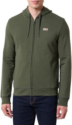 Napapijri Buri Full Zip Hoodie Green Depths, Vert, XXXL