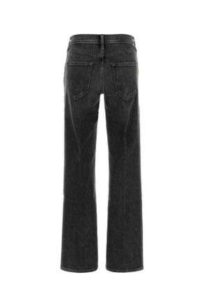 Mother Womens Black Stretch Denim The Brookie Jeans Grigio