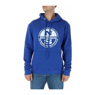North Sails Blauer Print Sweatshirt f&uuml;r M&auml;nner - - Sweatshirts & Hoodies - Herren - Blau - S