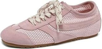 Generic NYSBH Chaussures de sport r&eacute;tro d&eacute;contract&eacute;es &agrave; lacets pour femme, rose, 40.5 EU