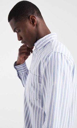 Tommy Hilfiger Oxford-Hemd in Hellblau gestreift mit normalem Schnitt